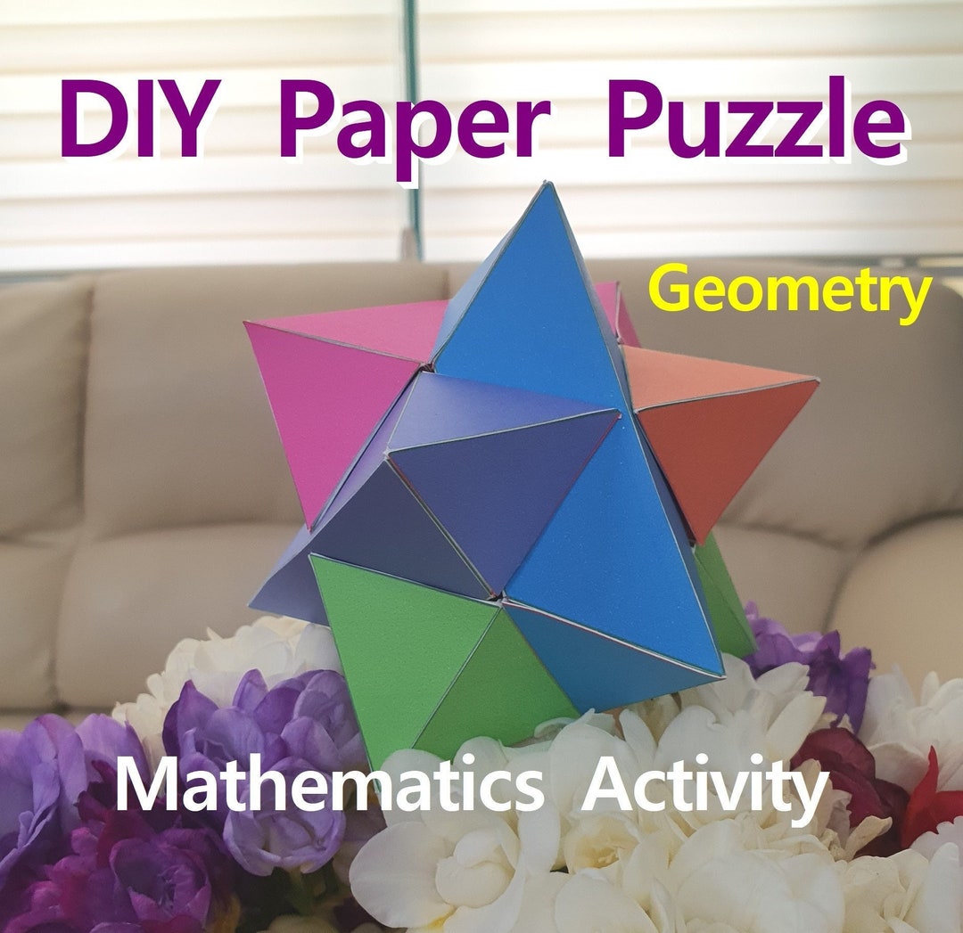 3D Paper Star Burr Puzzle, Paper Craft, Mathematics Activity, Mobile ...