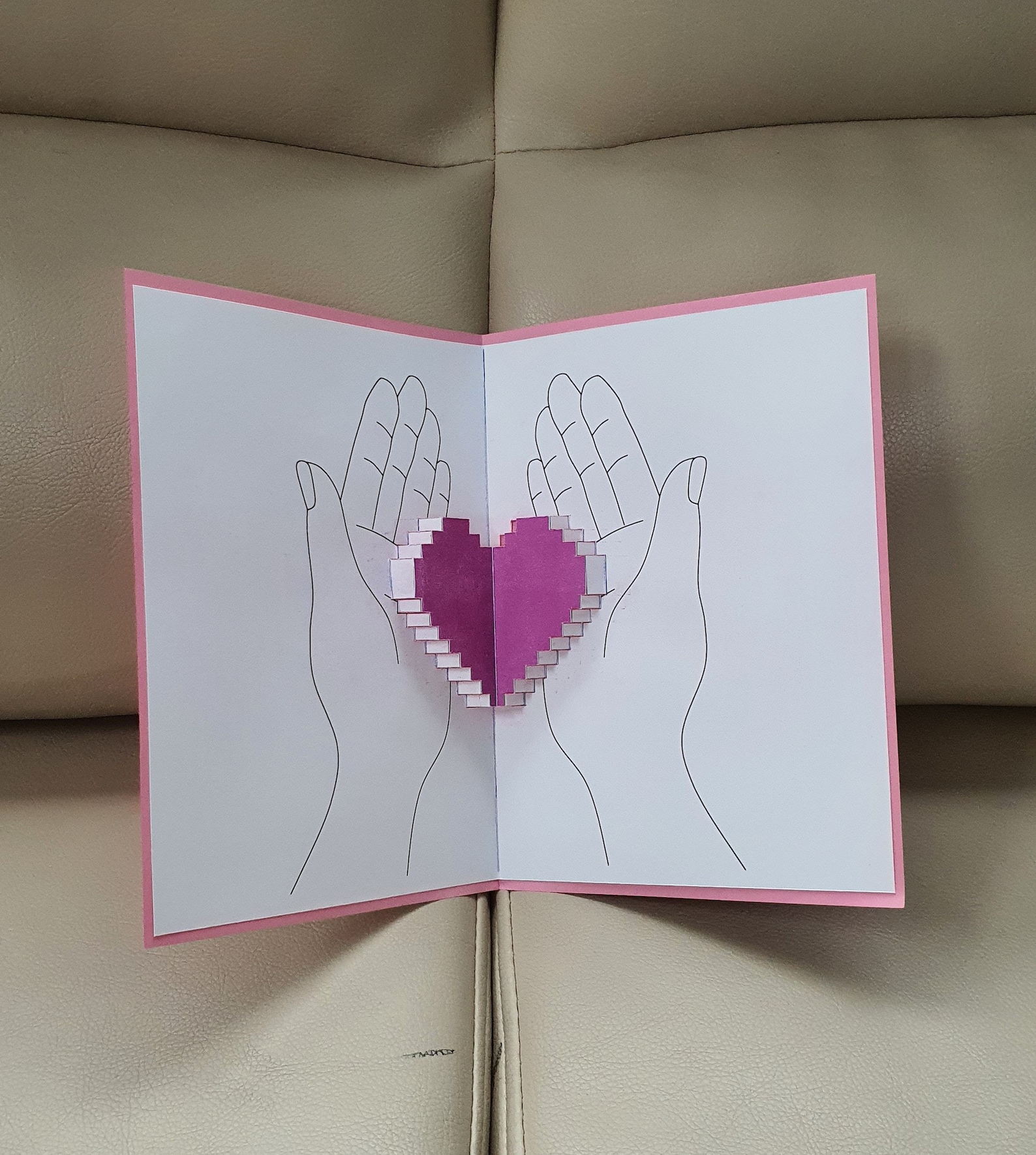 Heart Pop up Card, ×7 Prints, 15 Pages Pdf, DIY Pop up Card, 3D Pop up ...