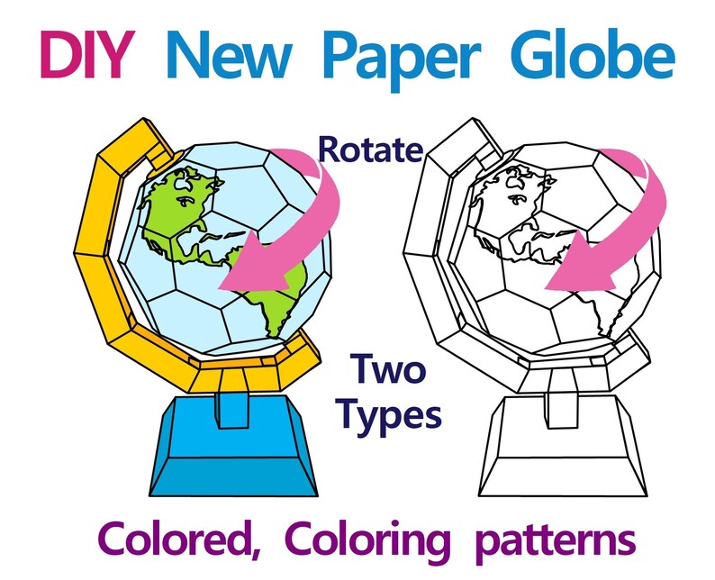 DIY New Paper Globe Earth Globe Earth Science Activity - Etsy