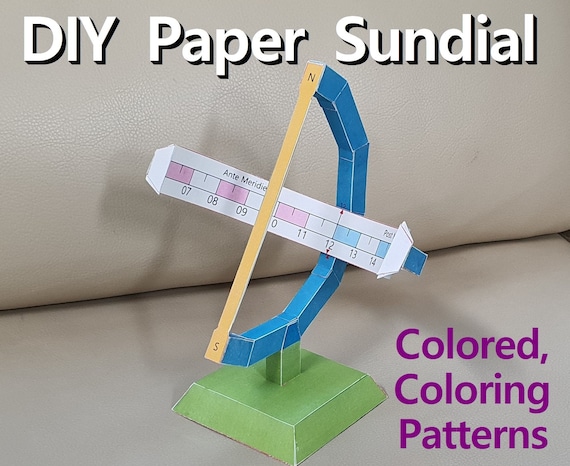 DIY Paper Sundial Equatorial Sundial Earth Rotation Earth | Etsy