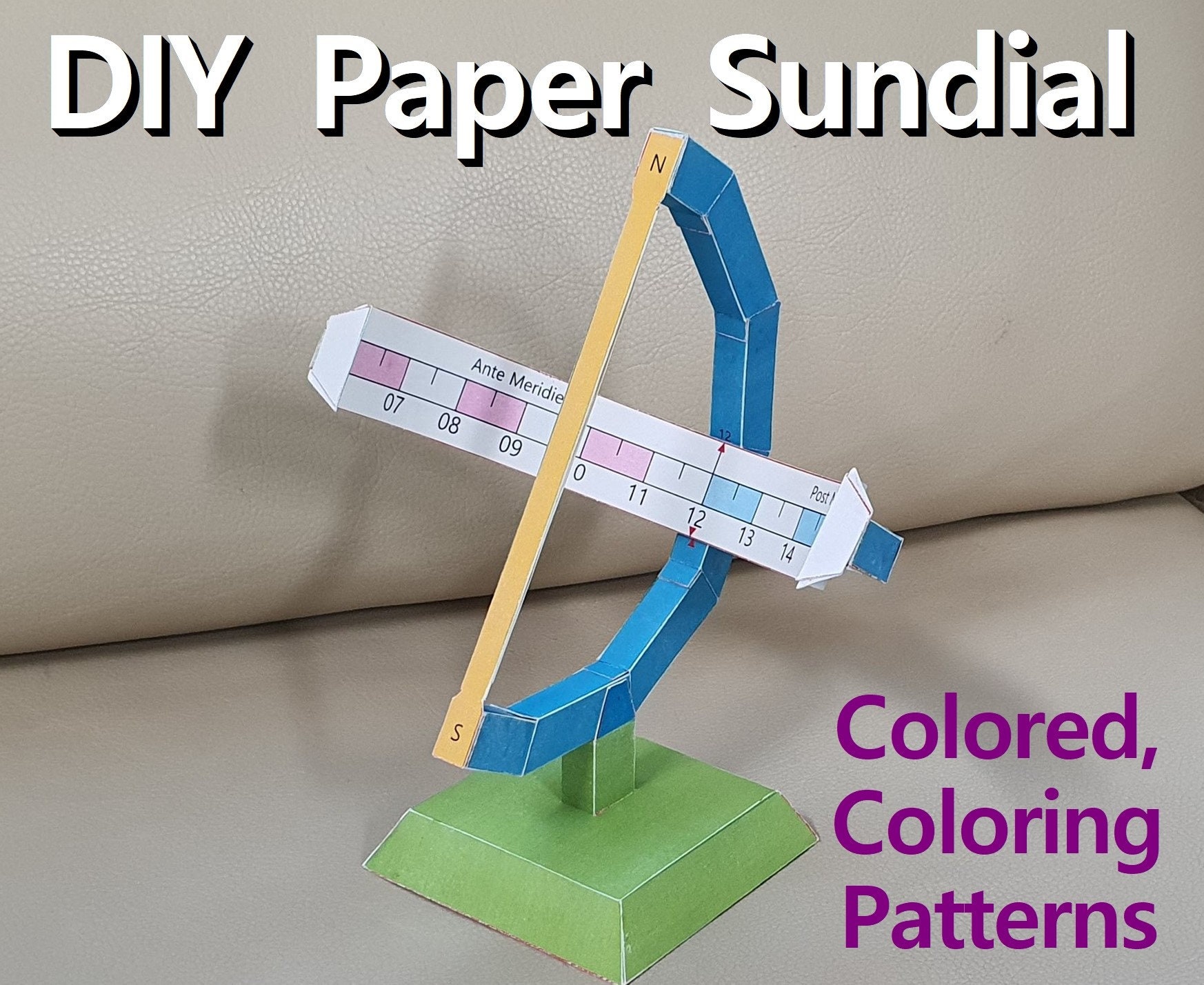 DIY Paper Sundial, Equatorial Sundial, Earth Rotation, Earth Science ...