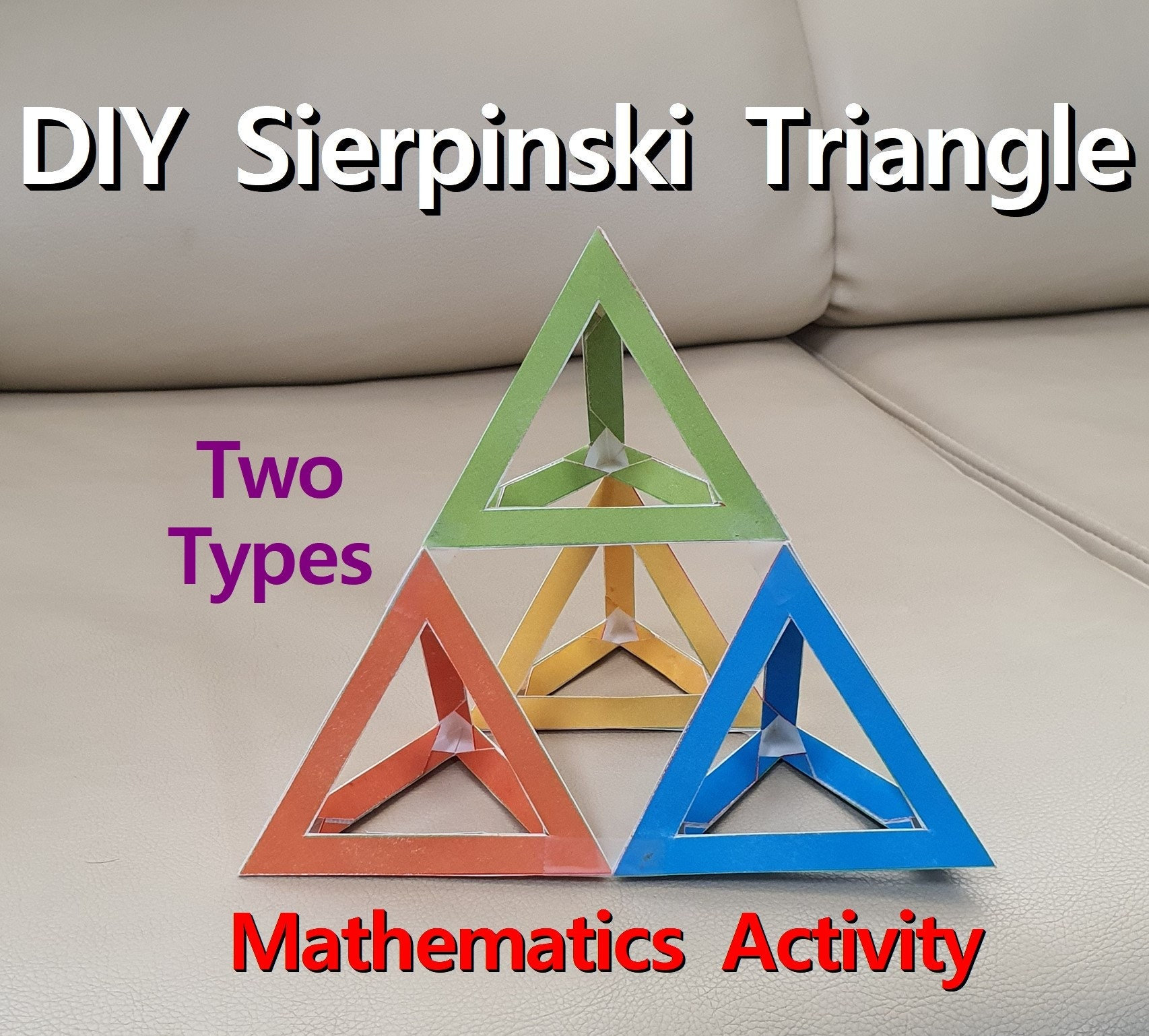 3D Sierpinski Triangle, Paper Sierpinski, DIY Sierpinski, Paper Craft ...