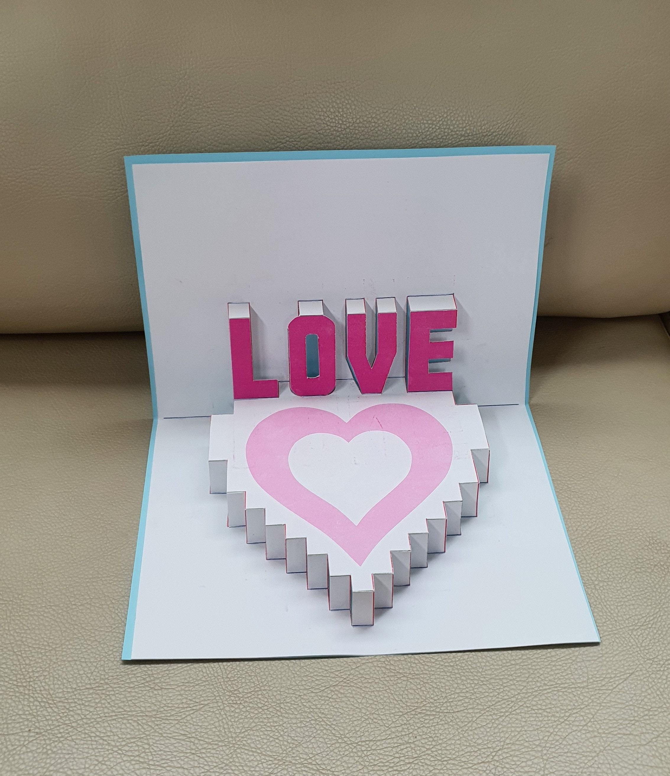 Heart Pop up Card, 7 Prints, 15 Pages Pdf, DIY Pop up Card, 3D Pop up ...