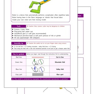 2 Fingers Robot Arm, Paper Robot Arm, DIY Robot, Paper Craft, Printable ...