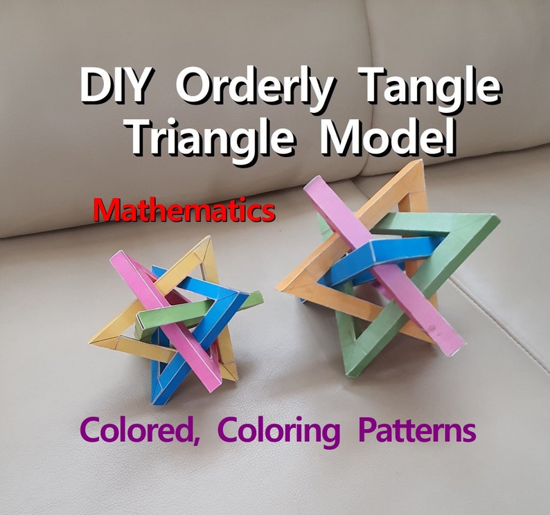 DIY 3D Orderly Tangle Triangle, Mathematics Activity, Geometry, Polygon ...