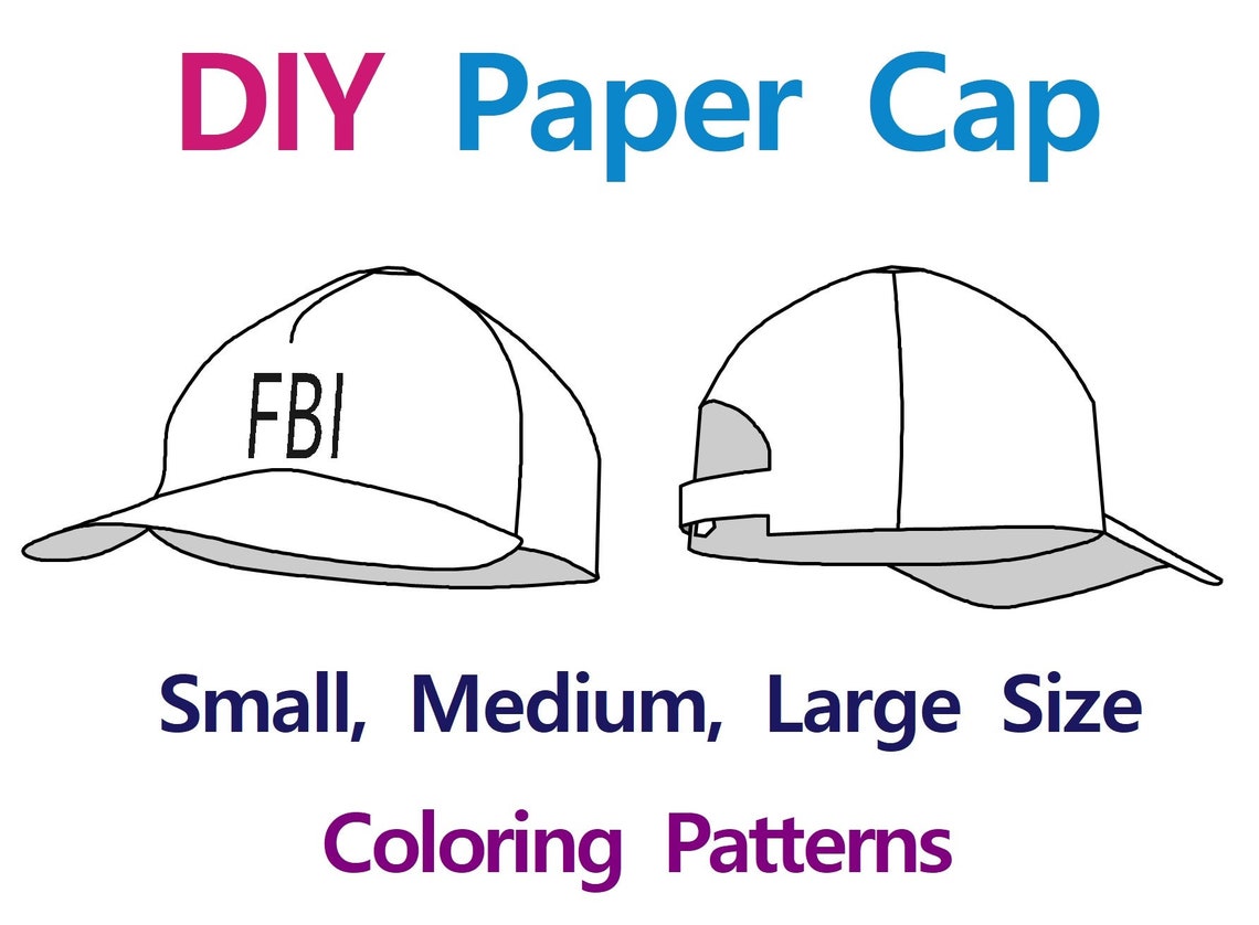 DIY Paper Cap Paper Hat Wearable Hat Coloring Hat Baseball - Etsy