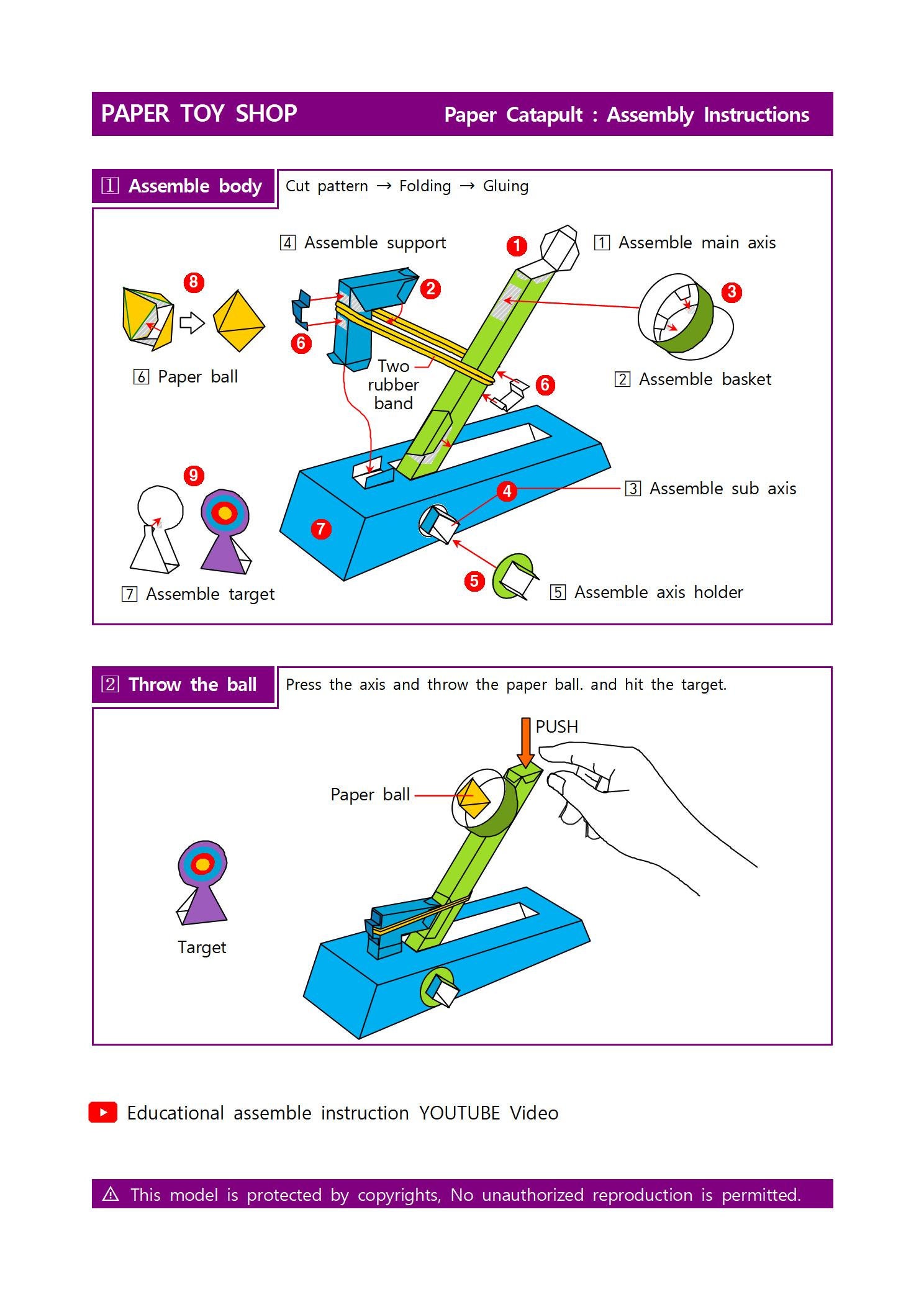 Catapult Paper Catapult Trebuchet DIY Catapult 3D - Etsy Australia