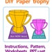 3D Trophy, Paper Trophy, DIY Trophy, Paper Craft, Printtable Pattern ...