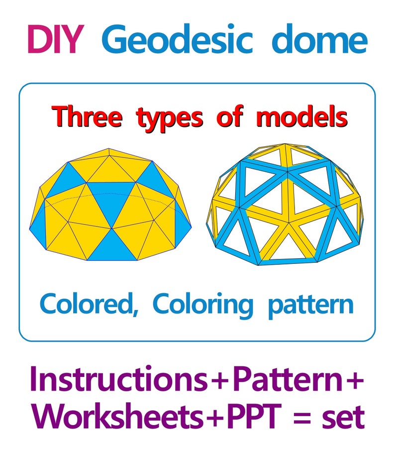 DIY 3D Paper Geodesic Dome, Mathematics Activity, Dome Model ...