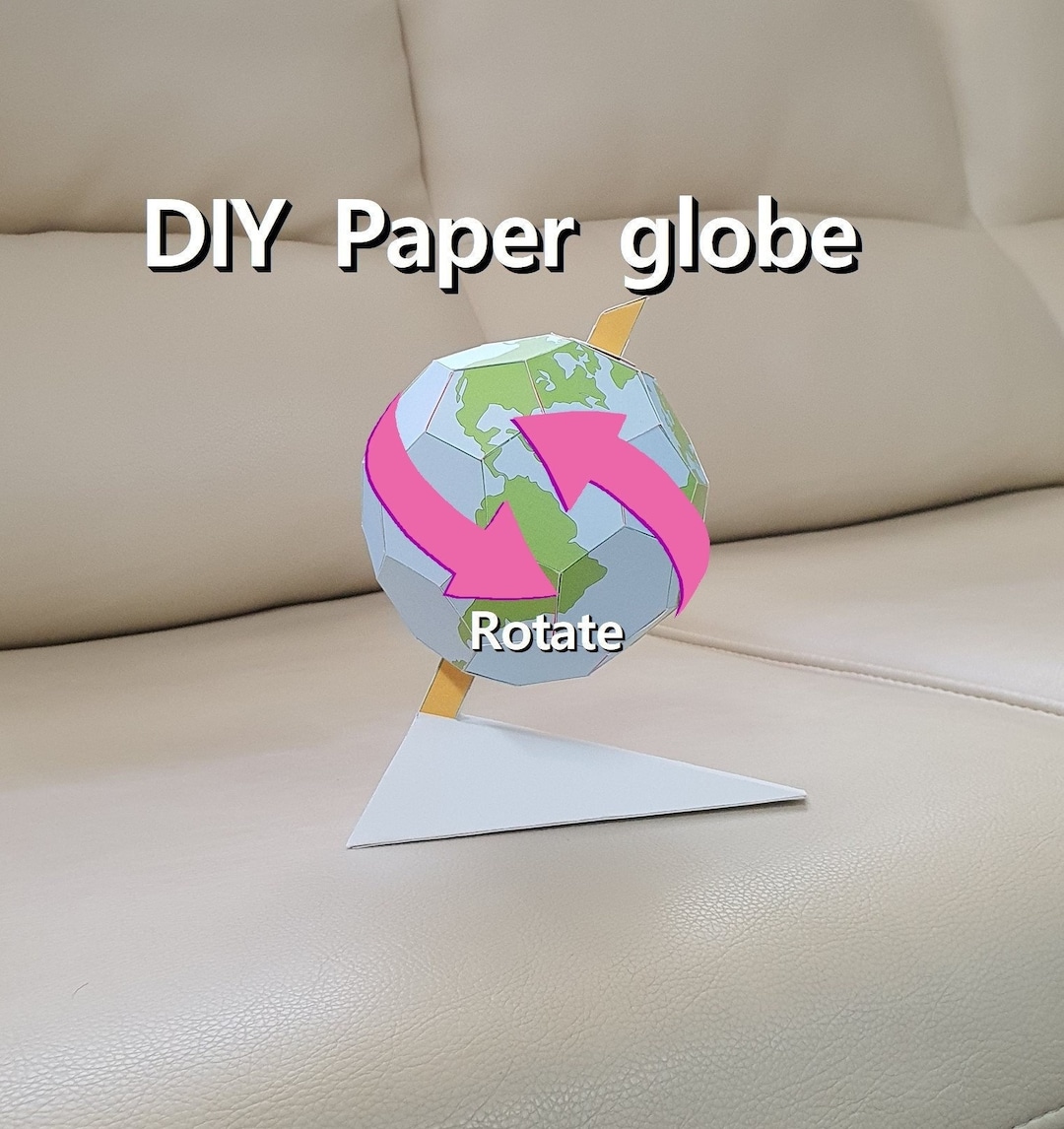 Paper Globe, Gift Globe, Toy, Make Globe, Papercraft, DIY Globe ...