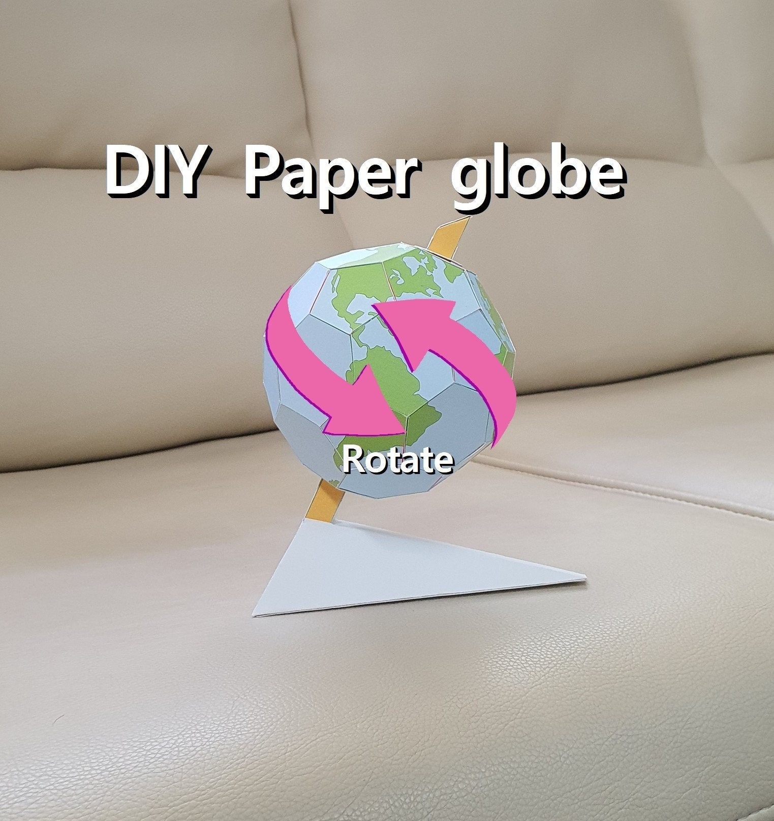 Paper Globe, Gift Globe, Toy, Make Globe, Papercraft, DIY Globe ...