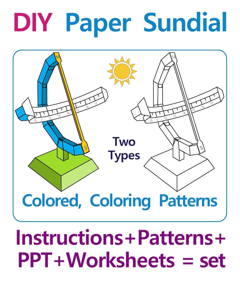 DIY Paper Sundial, Equatorial Sundial, Earth Rotation, Earth Science ...