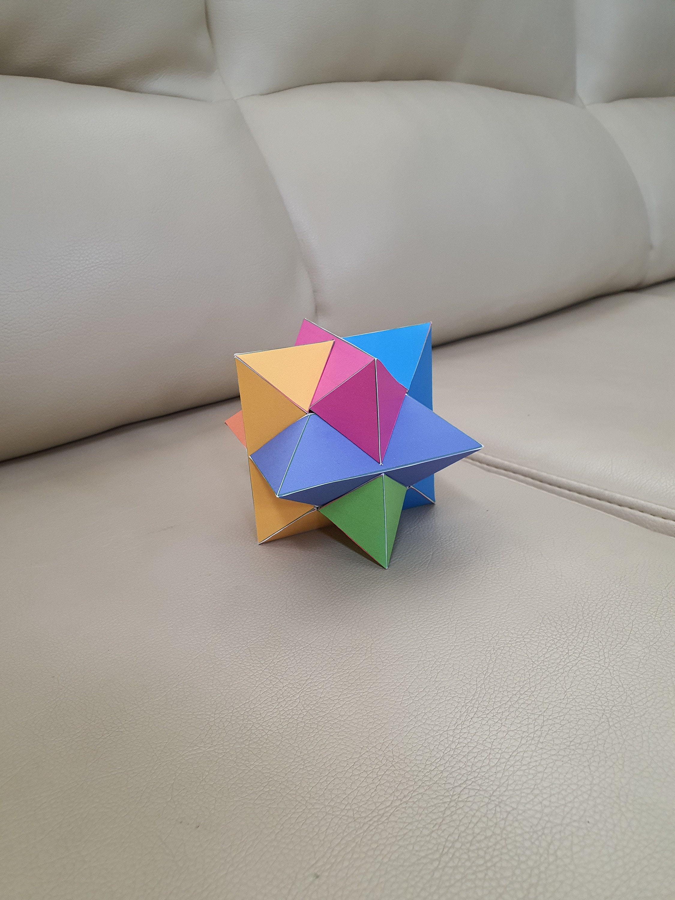 3D Paper Star Burr Puzzle, Paper Craft, Mathematics Activity, Mobile ...