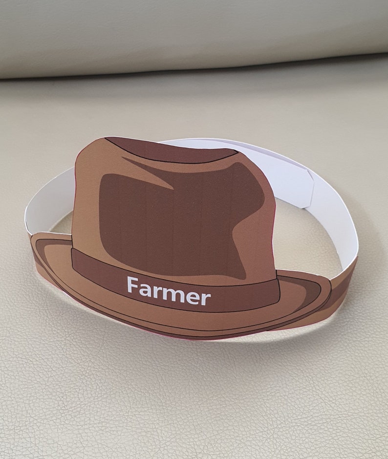 Paper Job Hat Series B, X6 Hats Set, Job Headband, Job Cap, Pilot Cap ...