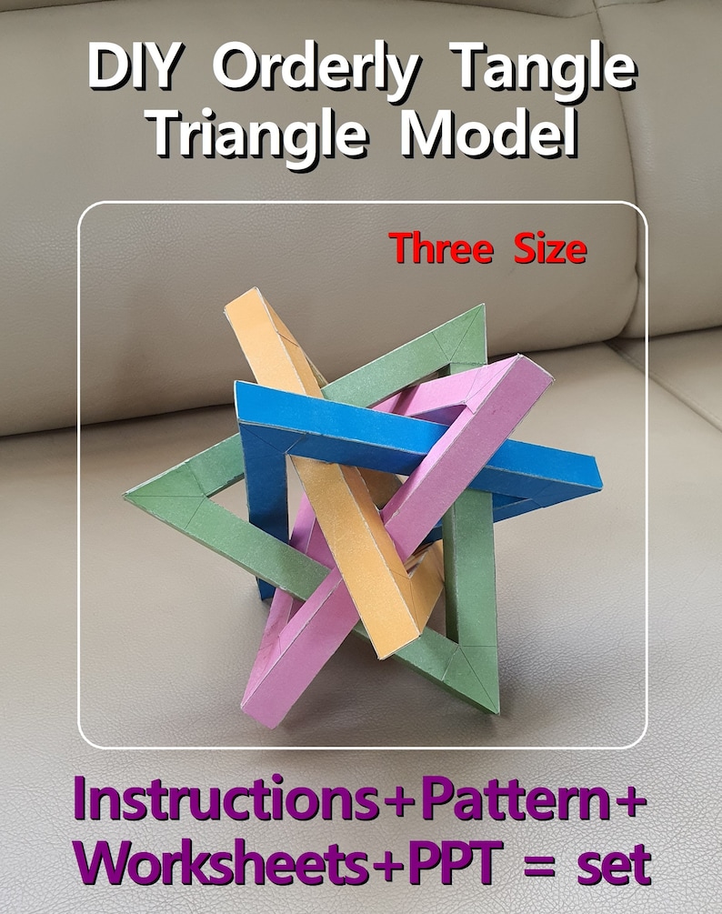 DIY 3D Orderly Tangle Triangle, Mathematics Activity, Geometry, Polygon ...