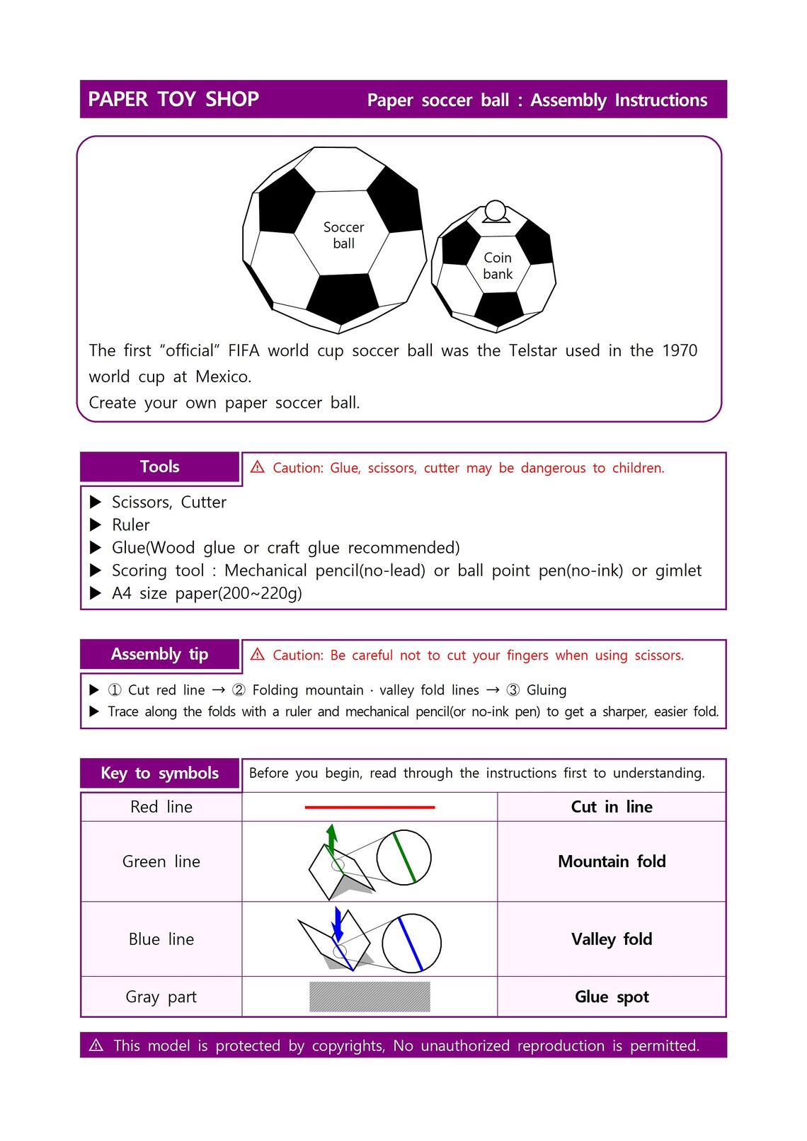 Paper Soccer Ball Toy Papercraft DIY Soccer Ball Printable | Etsy