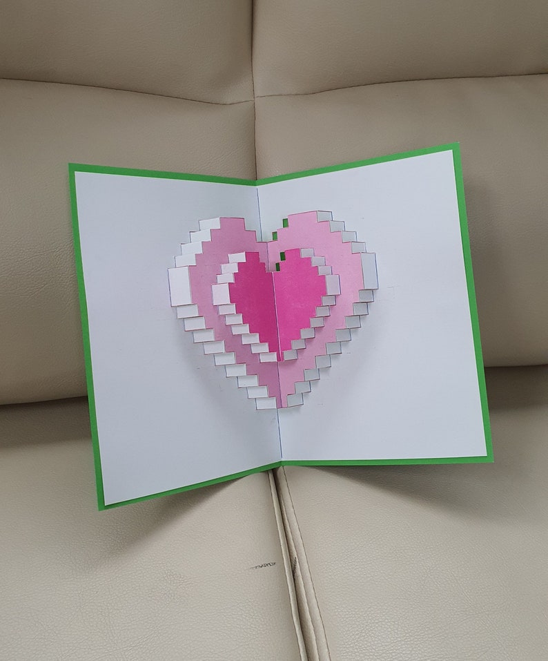 Heart Pop up Card, ×7 Prints, 15 Pages Pdf, DIY Pop up Card, 3D Pop up ...