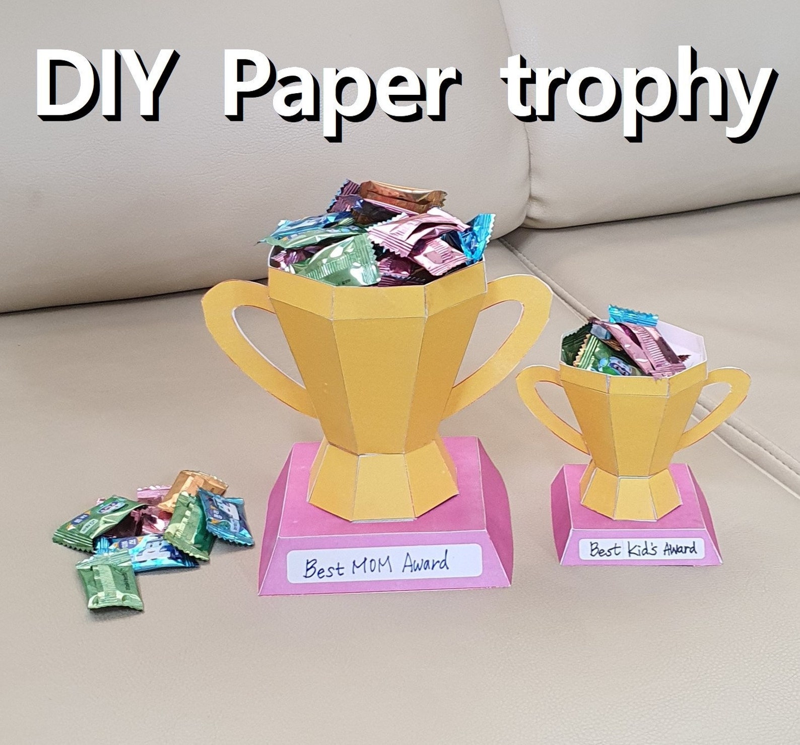 3D Trophy, Paper Trophy, DIY Trophy, Paper Craft, Printtable Pattern ...