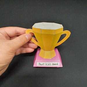 3D Trophy, Paper Trophy, DIY Trophy, Paper Craft, Printtable Pattern ...