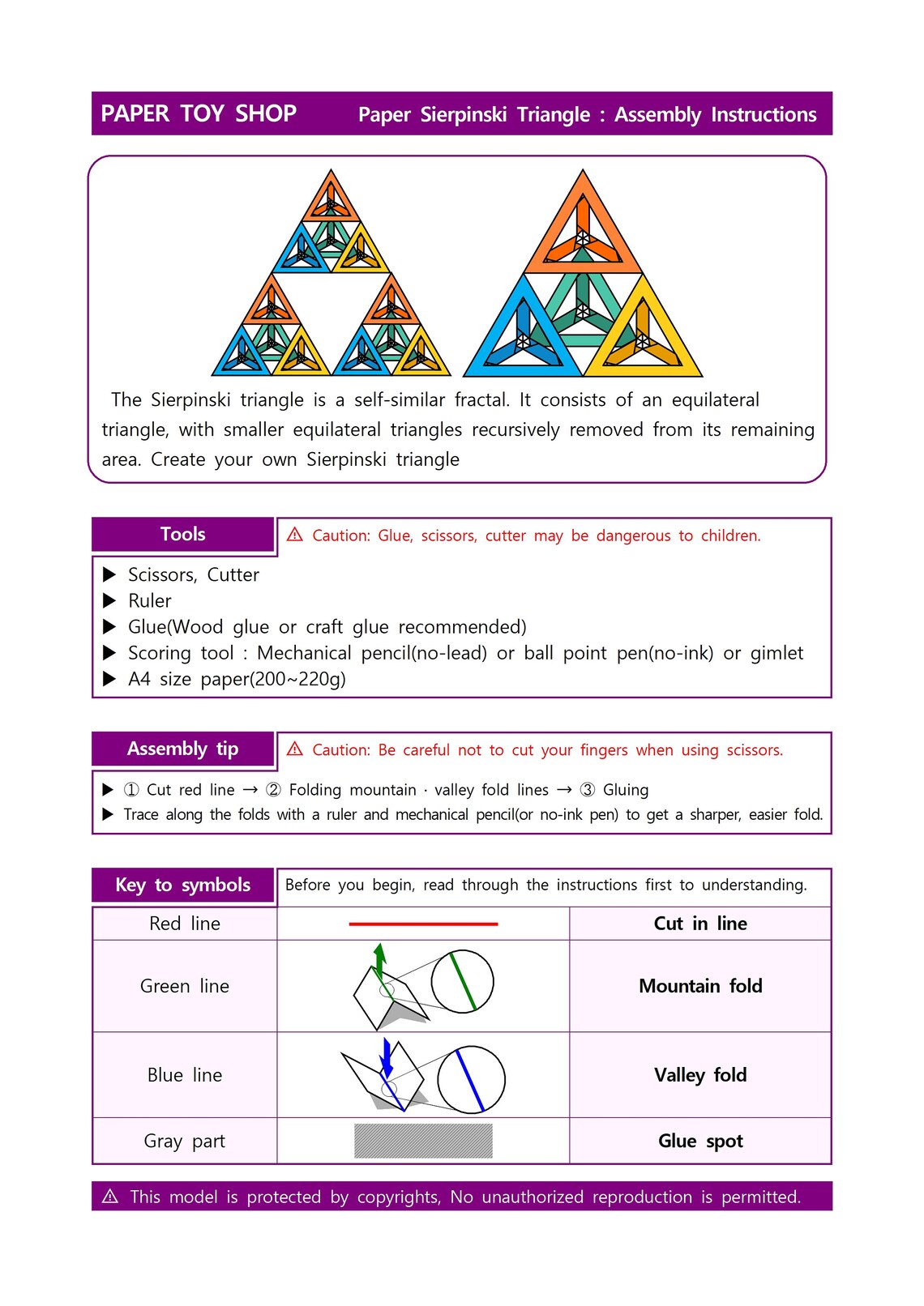 3D Sierpinski Triangle Paper Sierpinski DIY Sierpinski | Etsy
