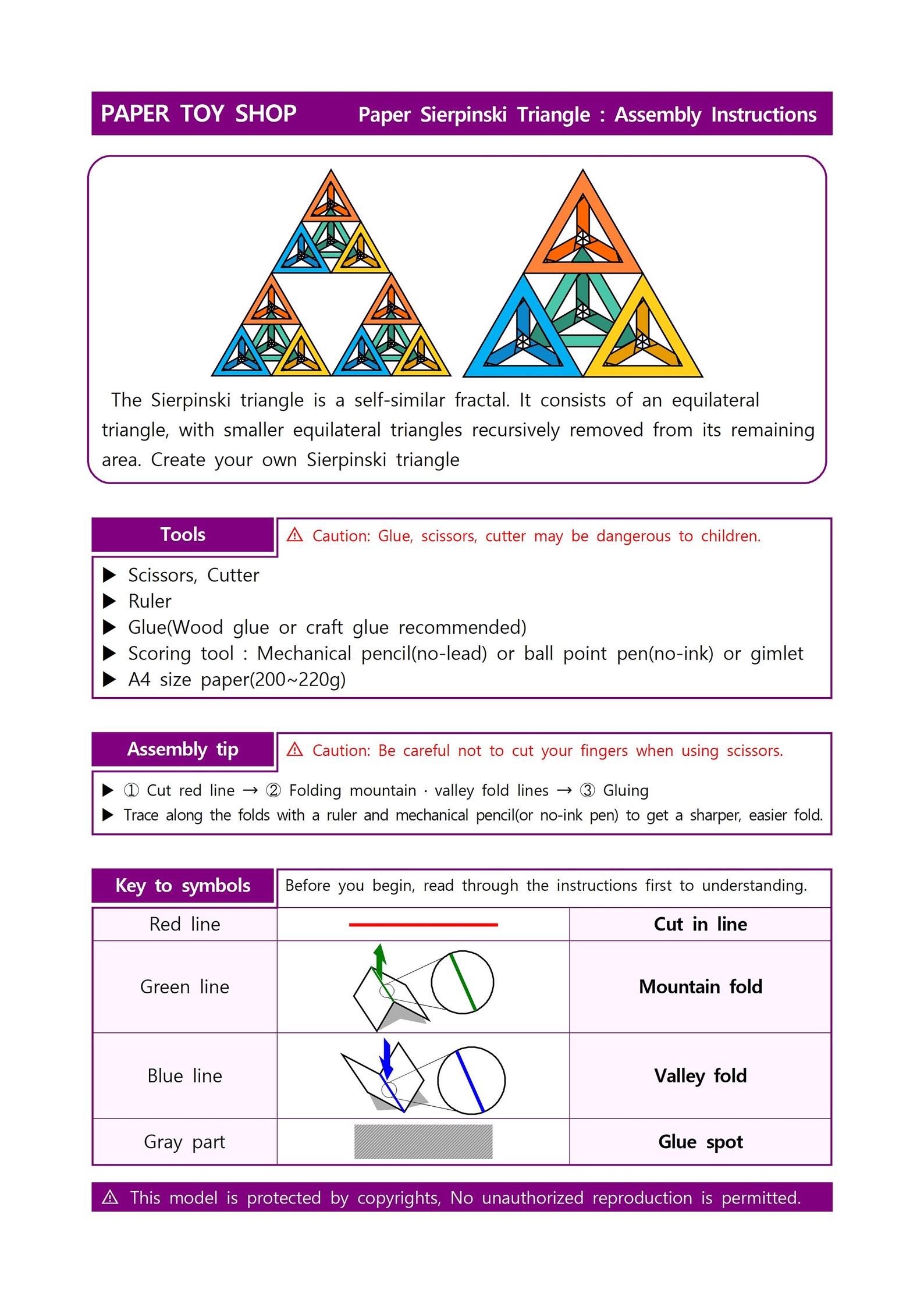 3D Sierpinski Triangle Paper Sierpinski DIY Sierpinski | Etsy