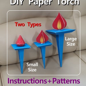 DIY Paper Torch 3D Torch Torchlight Statue of Liberty | Etsy