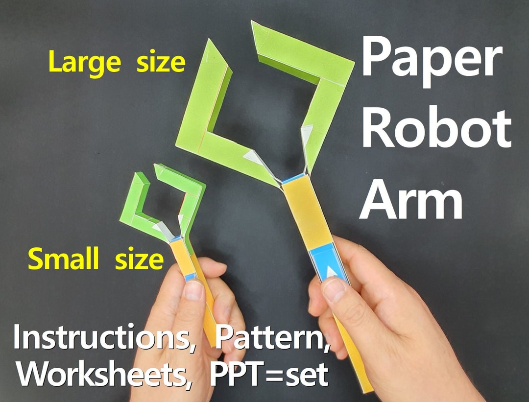 2 Fingers Robot Arm, Paper Robot Arm, DIY Robot, Paper Craft, Printable ...
