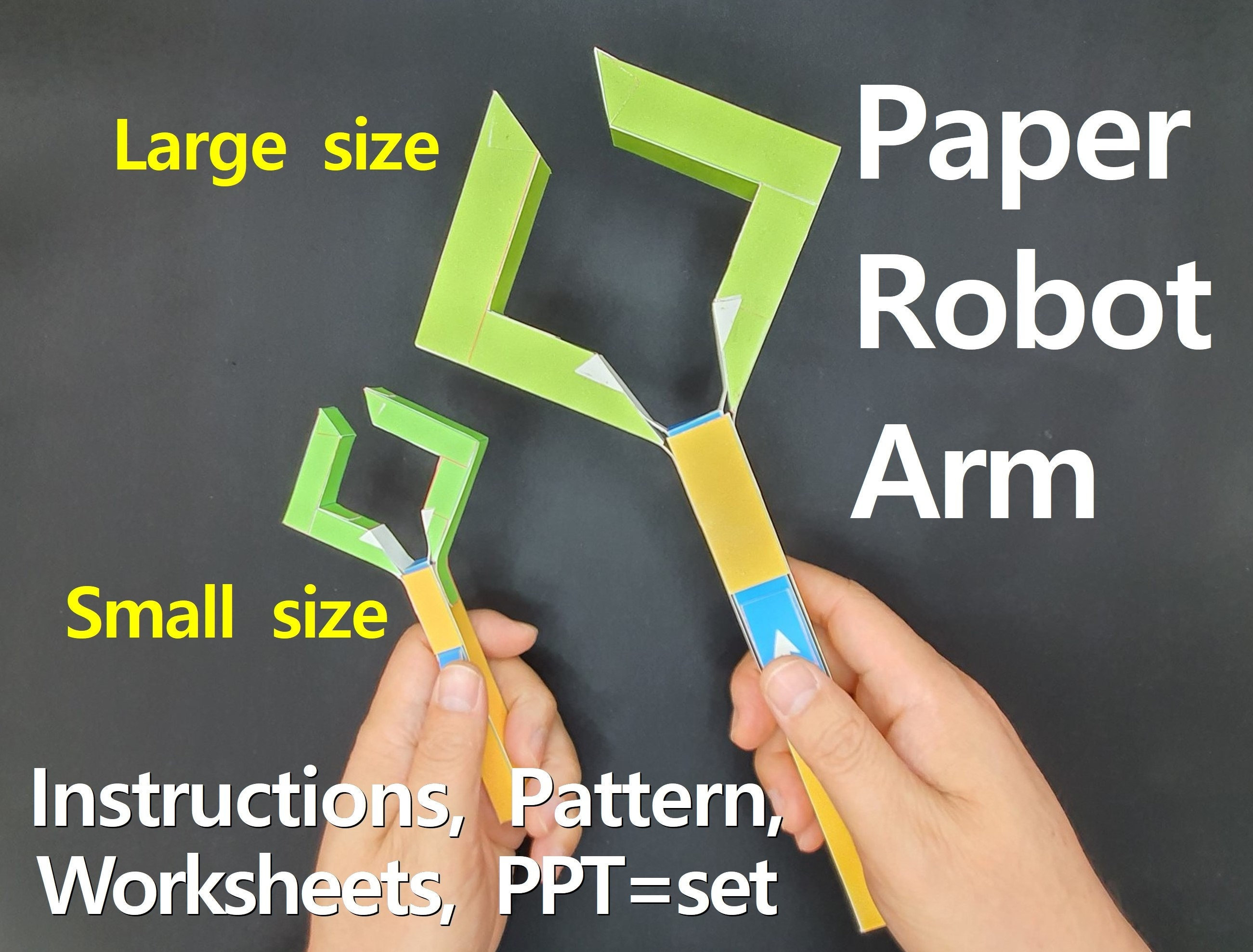 2 Fingers Robot Arm, Paper Robot Arm, DIY Robot, Paper Craft, Printable ...