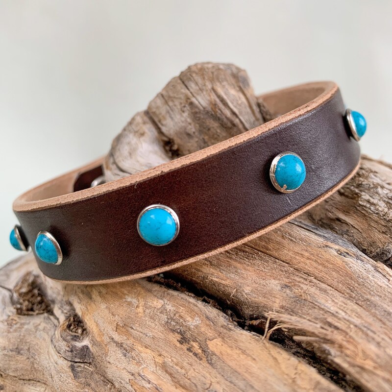 Turquoise Dog Collar - Etsy