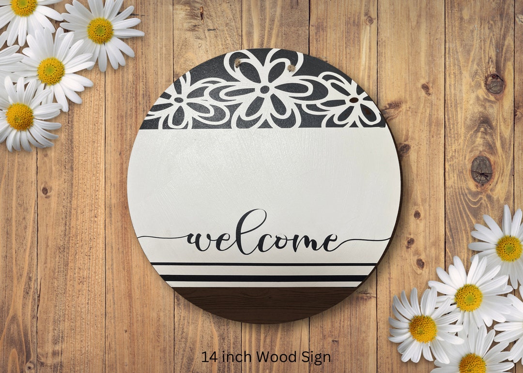 Welcome/welcome Sign/flower Sign - Etsy