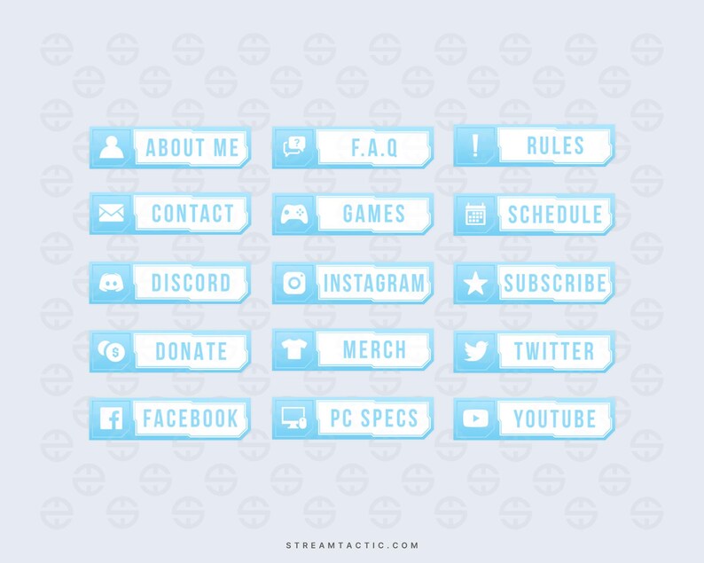Blue Lagoon | Blue Twitch Panels | Instant Download | Ready-made Stream ...