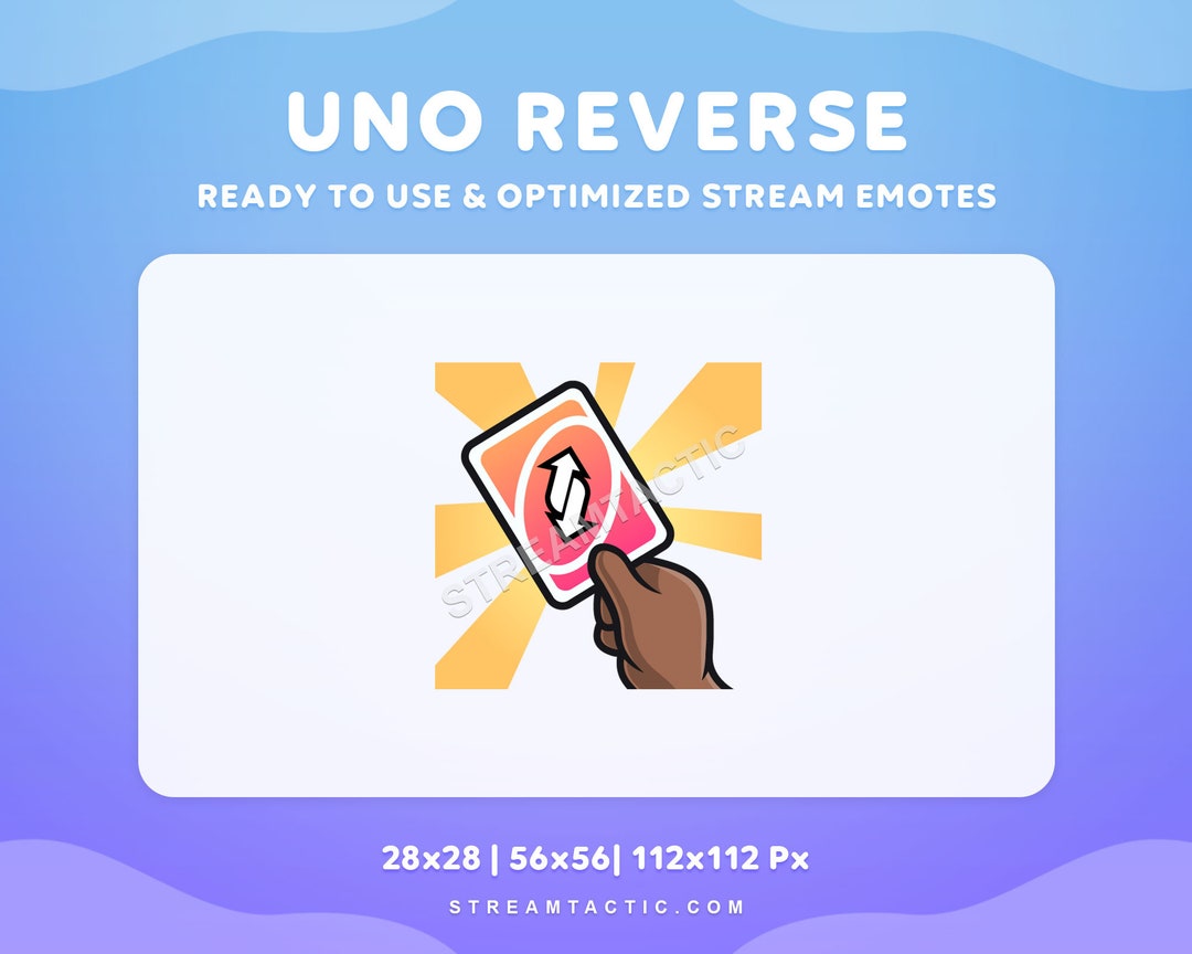 Uno Reverse Emote dark Skin Tone Twitch/youtube/discord/kick Instant ...
