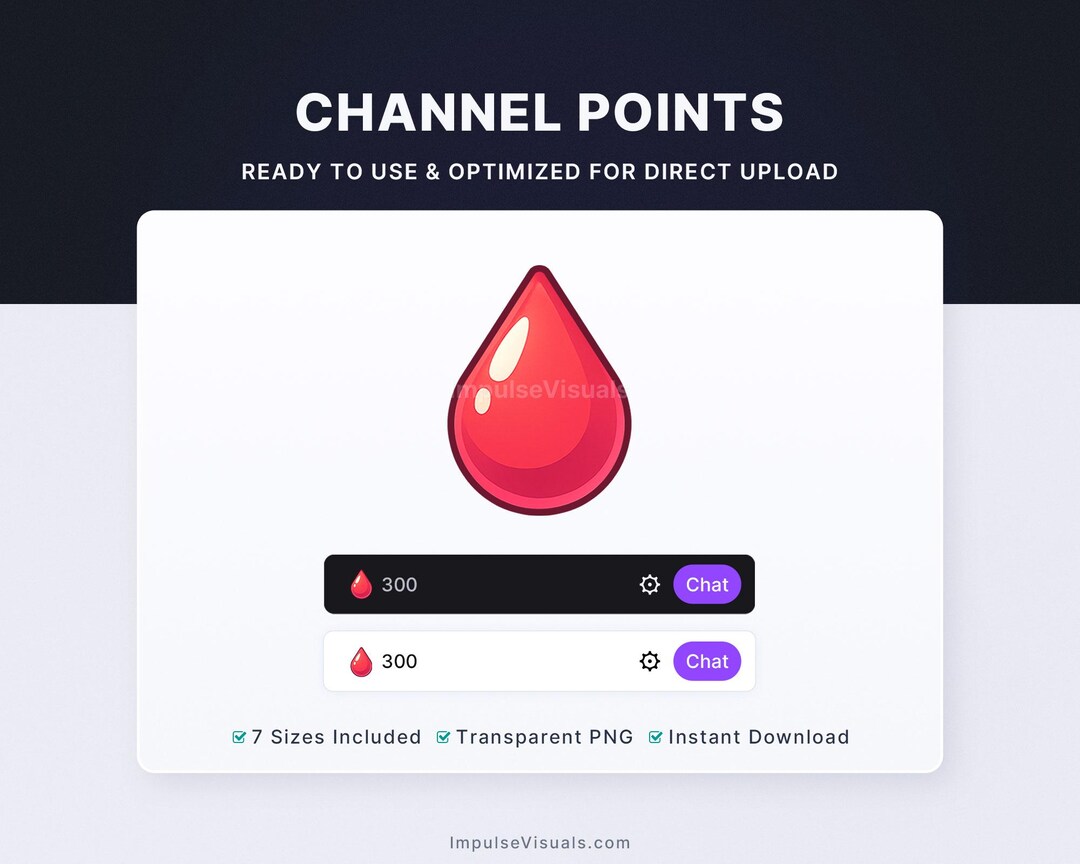 Blood Drop Twitch Channel Points Icon | Channel Reward | Digital ...