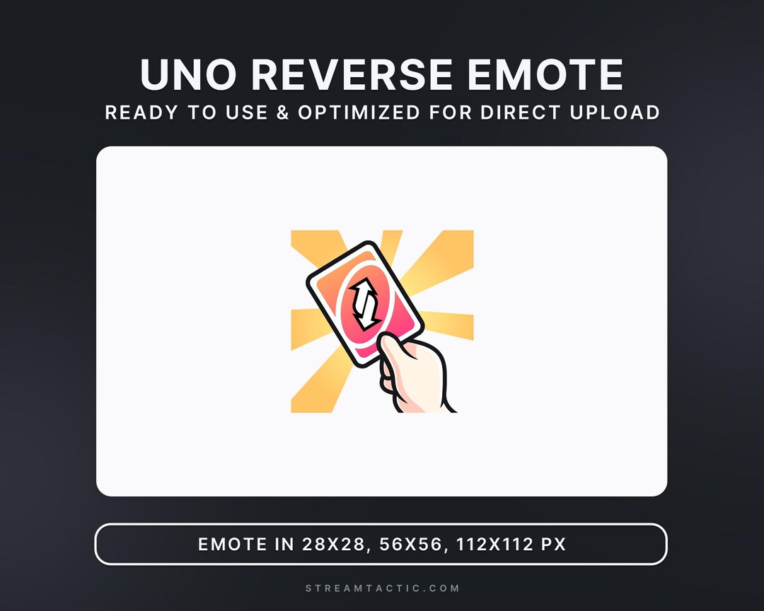 Uno Reverse Emote (light Skin Tone) | Twitch/youtube/discord/kick ...
