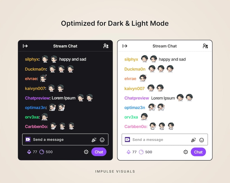 Cursed Prodigy Emotes | Chibi Anime Style | Twitch Emotes | Digital ...