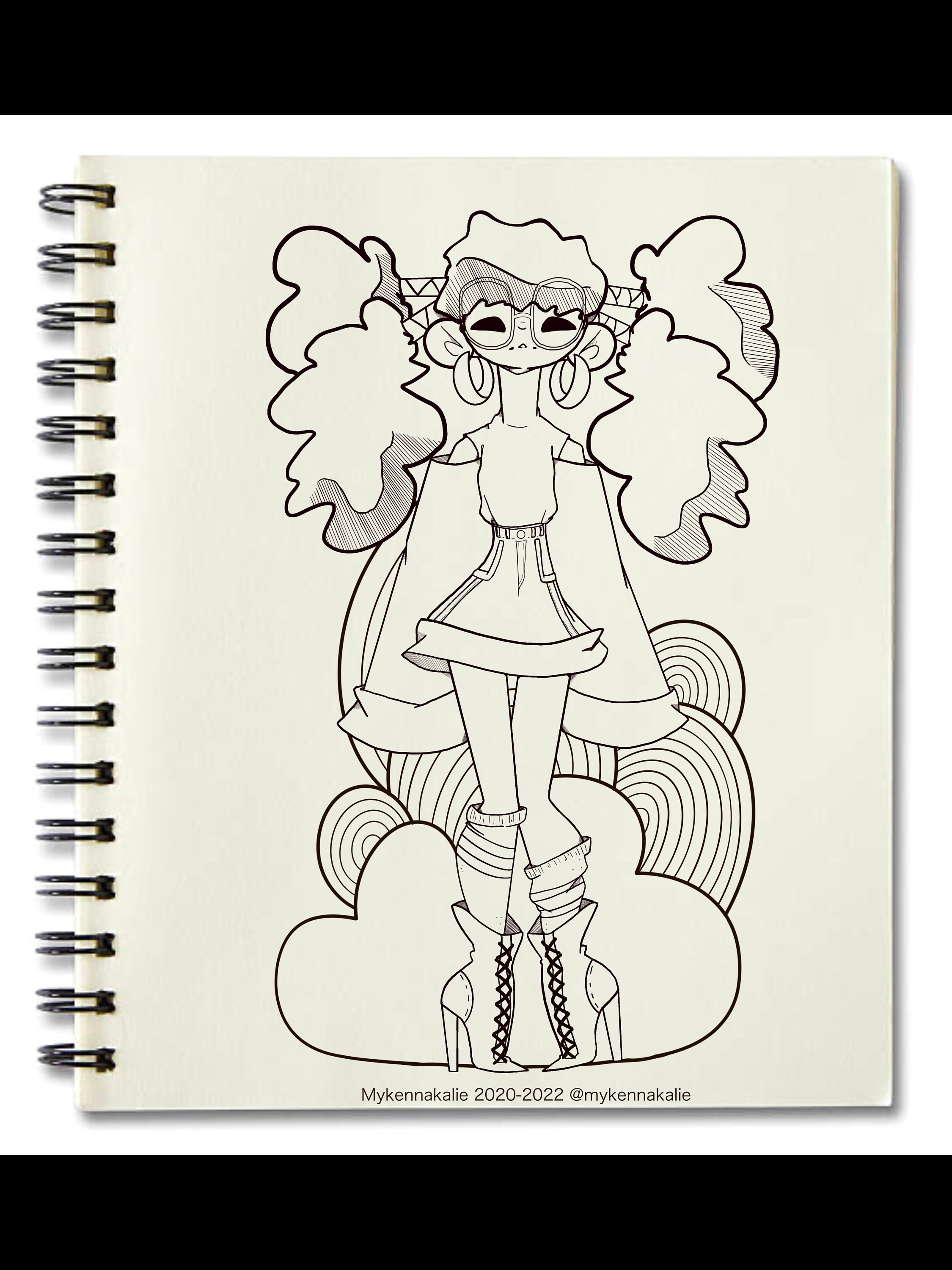 80s Fashion Coloring Page - Etsy