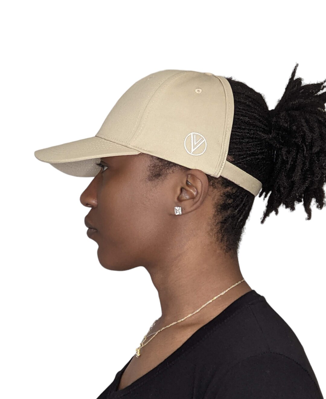 Khaki Backless Satin Lined Adjustable Baseball Cap Hat for Women With ...