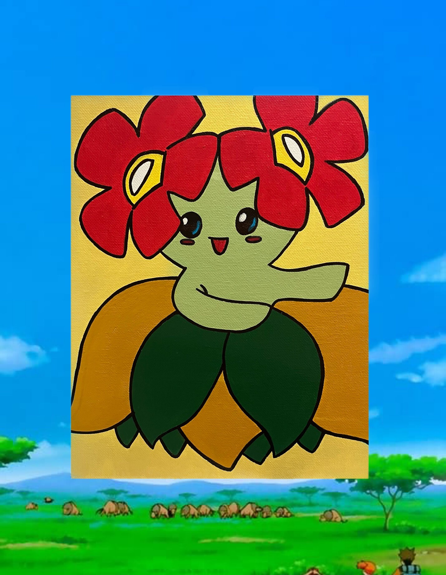 Pokémon Flat Canvas Acrylic Painting: Choose Your Pokémon - Etsy