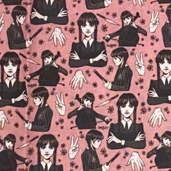 Wednesday Addams Cotton Fabric - Etsy