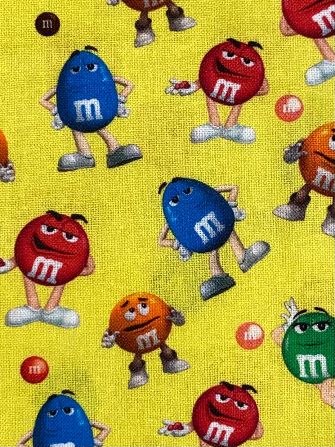 Candy M&ms Fabric 100% Cotton Fabric by the Yard Chocolate Sweet Peanut ...