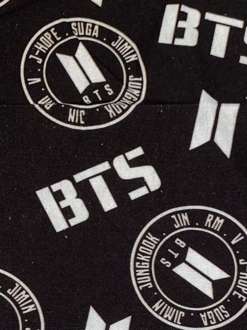 18x 10 BTS Fabric 100% Cotton Fabric Remnant Bangtan - Etsy