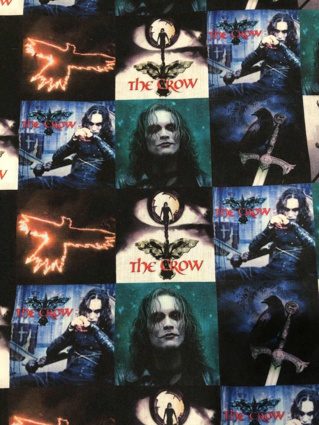 The Crow Fabric 100% Cotton Fabric Fat Quarter Tumbler Cut Brandon Lee ...