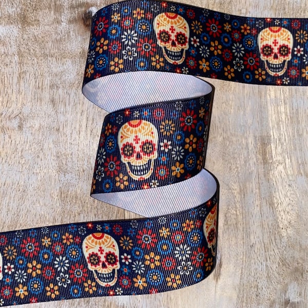 Sugar Skull Ribbon - Etsy
