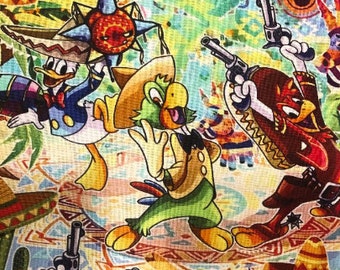Donald Duck Collage 100% Cotton Fabric by the Yard Disney | Etsy