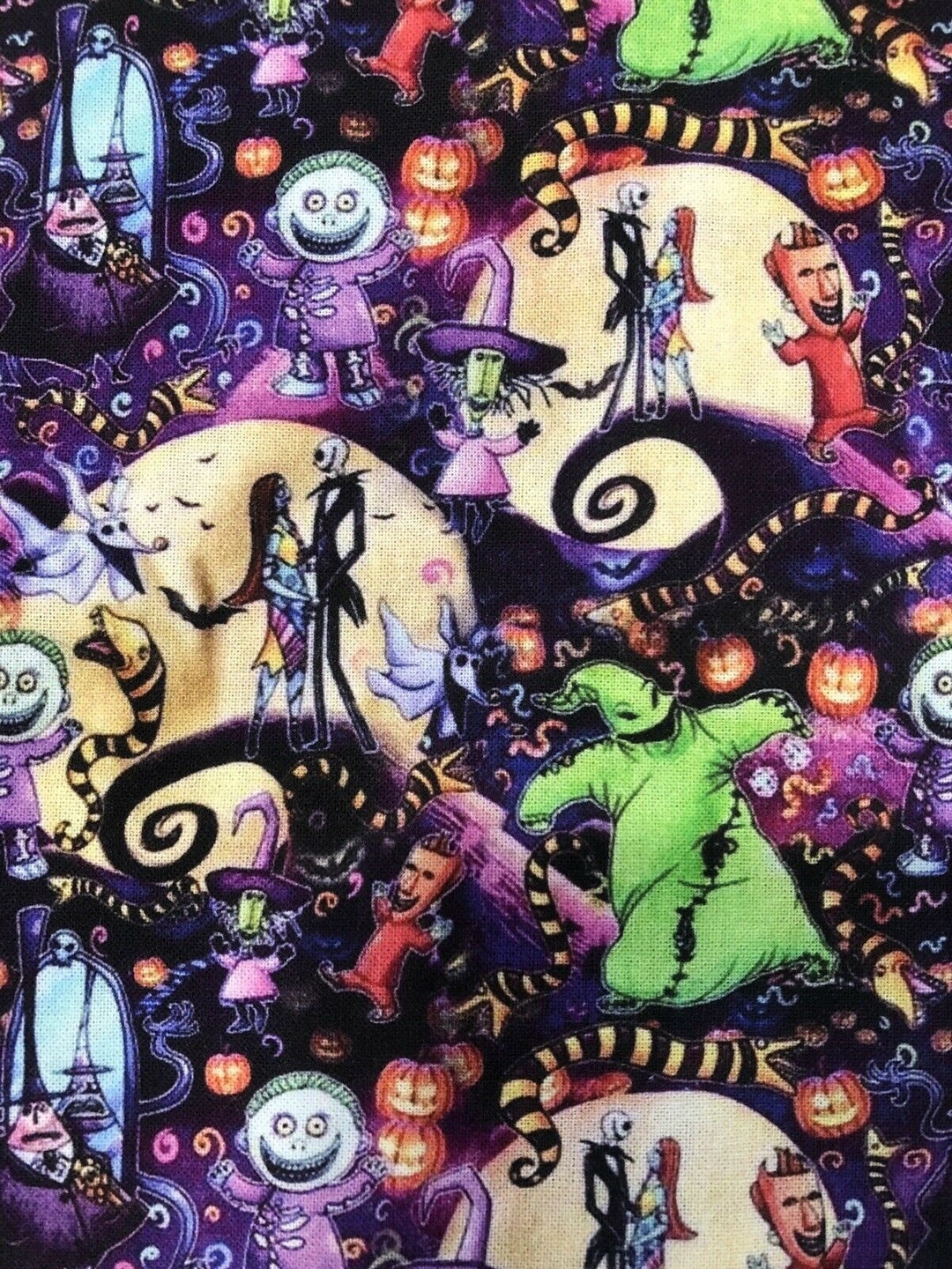 Nightmare Before Christmas Fabric 100% Cotton Fabric by the Yard Disney ...