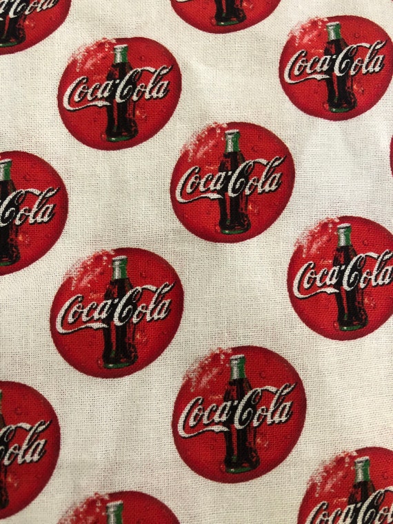 Coke Coca Cola 100% Cotton Fabric by the Yard Drink Beverage - Etsy