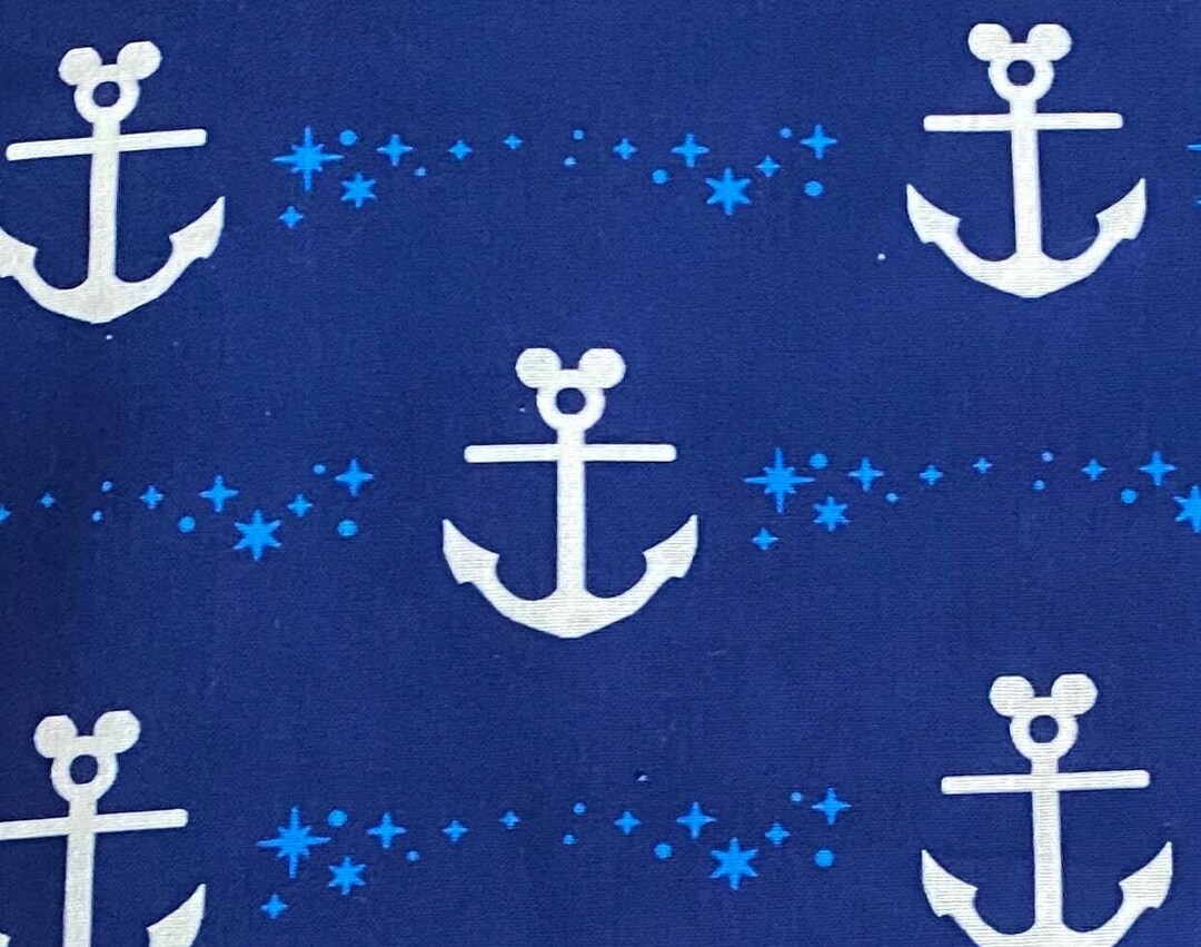 Disney Anchor Fabric 100% Cotton Fabric by the Yard Disney Nautical ...