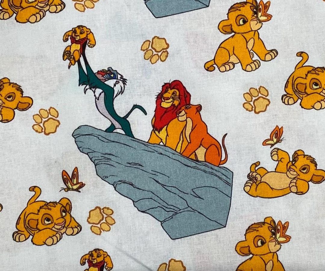 Disney Lion King Fabric 100% Cotton Fabric Fat Quarters Tumbler Cut ...