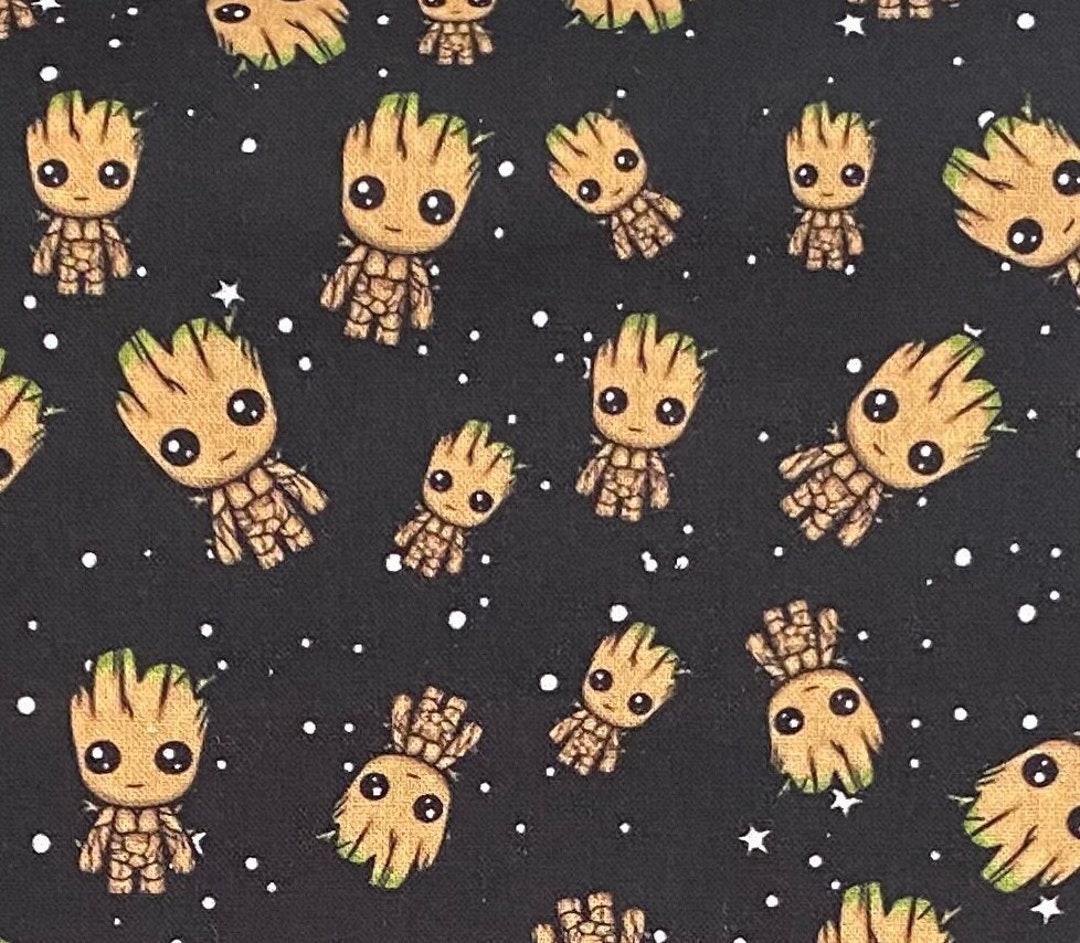 Groot Fabric 100% Cotton Fabric Fat Quarter Tumbler Cut Superhero ...