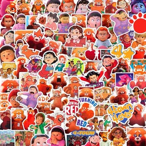 Disney Turning Red Sticker Packs | Water Resistant | Laptop Stickers ...